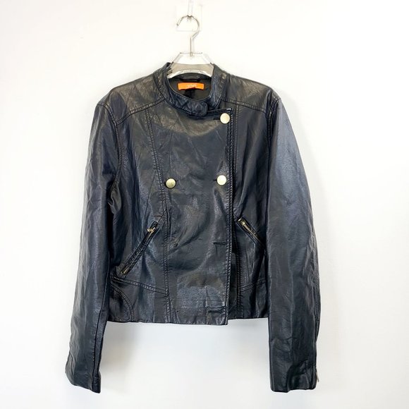 Joe Fresh | Jackets & Coats | Joe Fresh Womens Black Faux Moto Leather ...